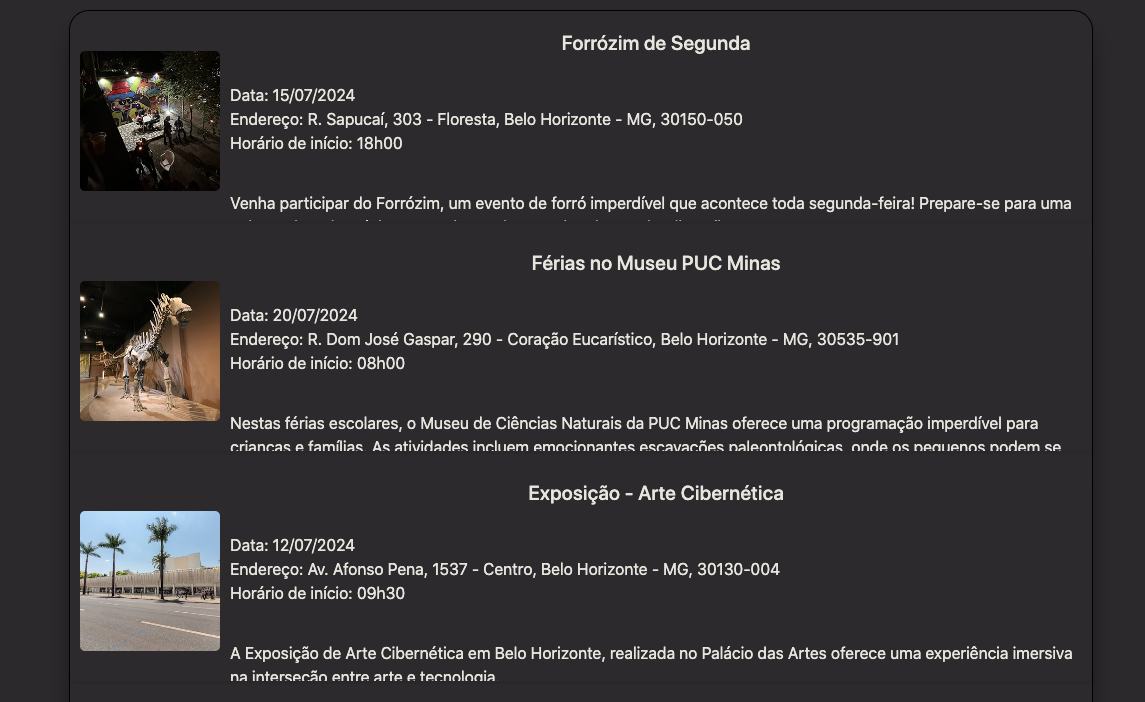 Figura 23 - Tela Buscar Eventos